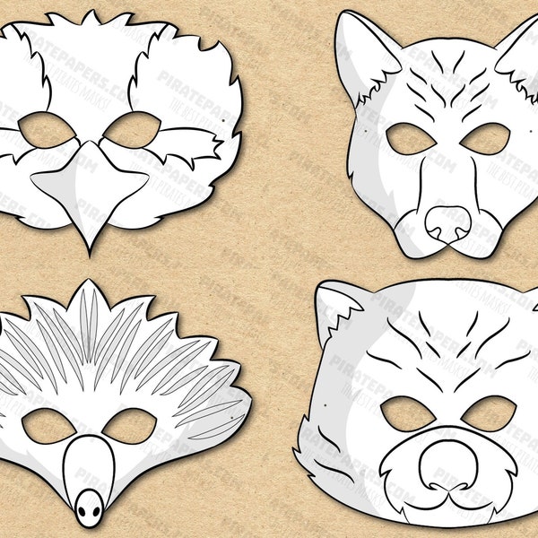 Coloring Wombat Mask - Etsy