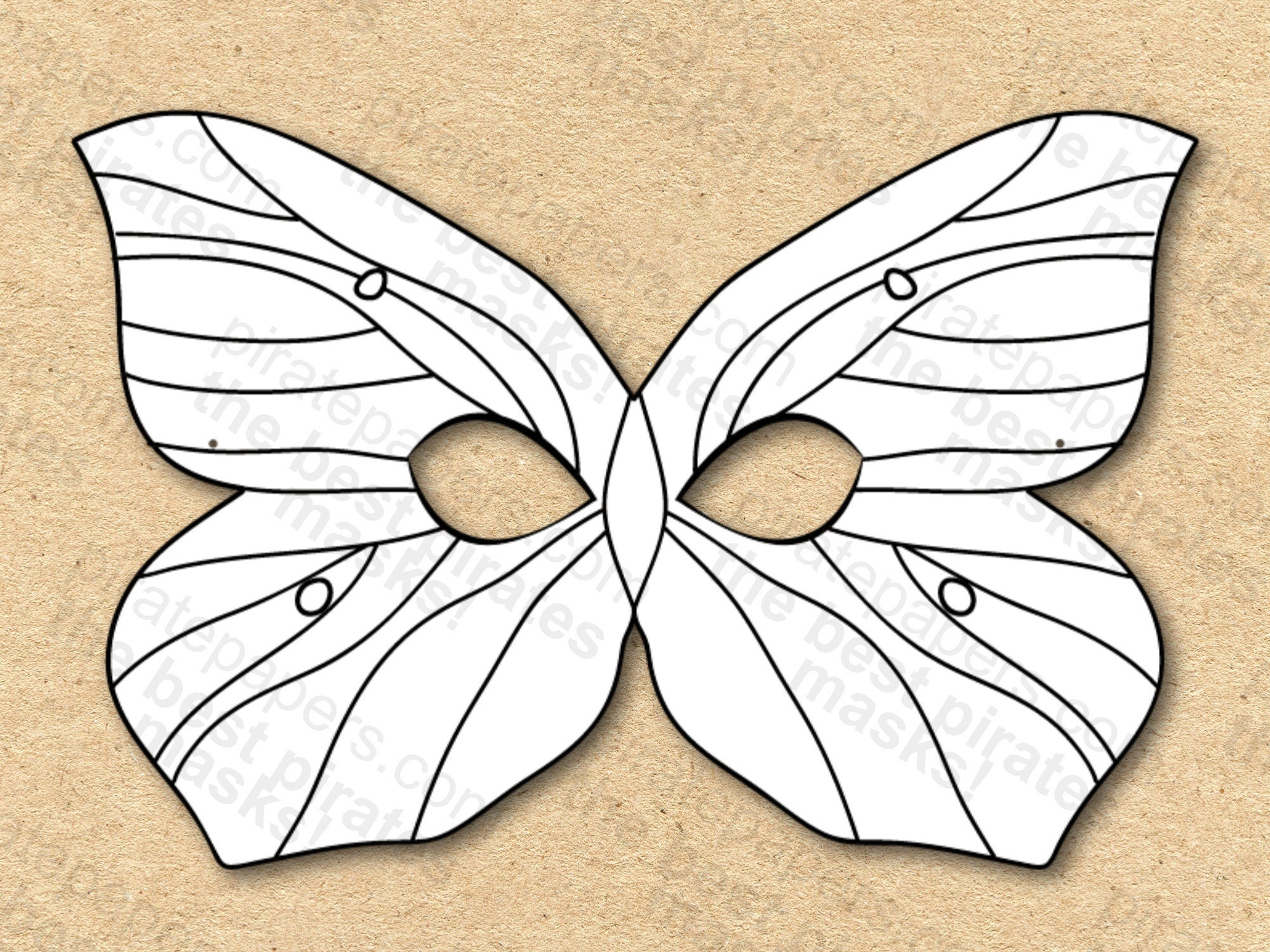 Butterfly Mask Printable Coloring Brimstone Paper DIY for - Etsy