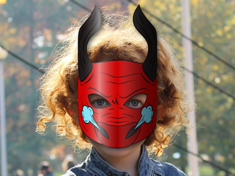 Minotaur Mask Printable, Paper DIY for Kids and Adults. PDF Template ...