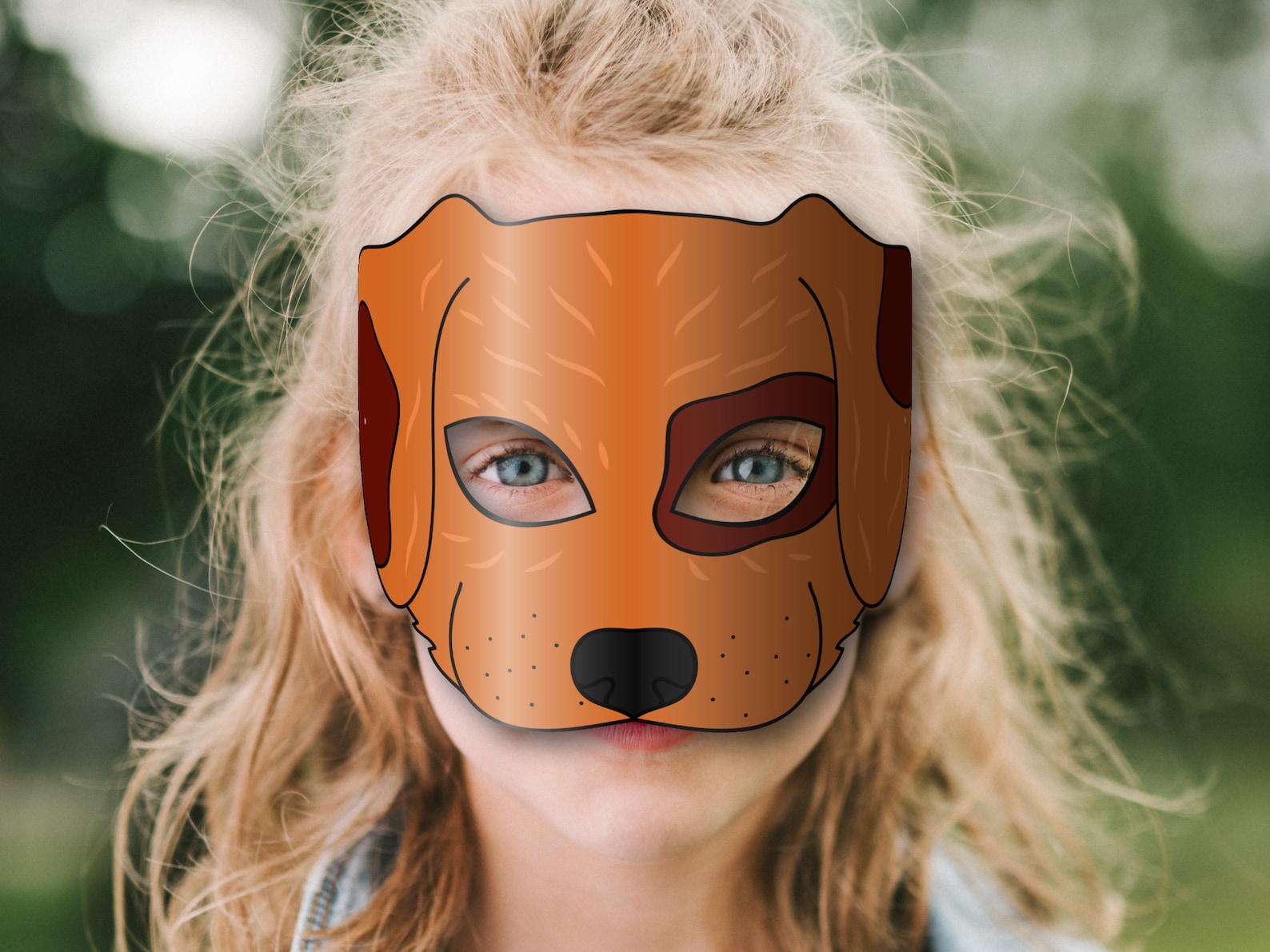 Dog Mask Printable, Paper DIY for Kids and Adults. PDF Template ...