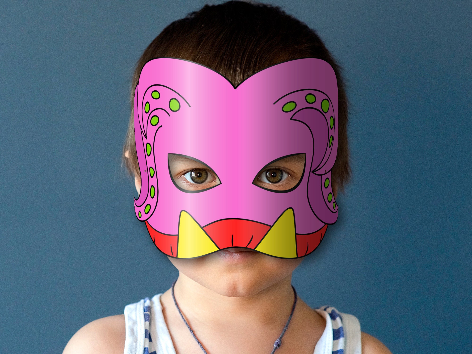 Monster Masks Printable, Paper DIY for Kids and Adults. PDF Template ...