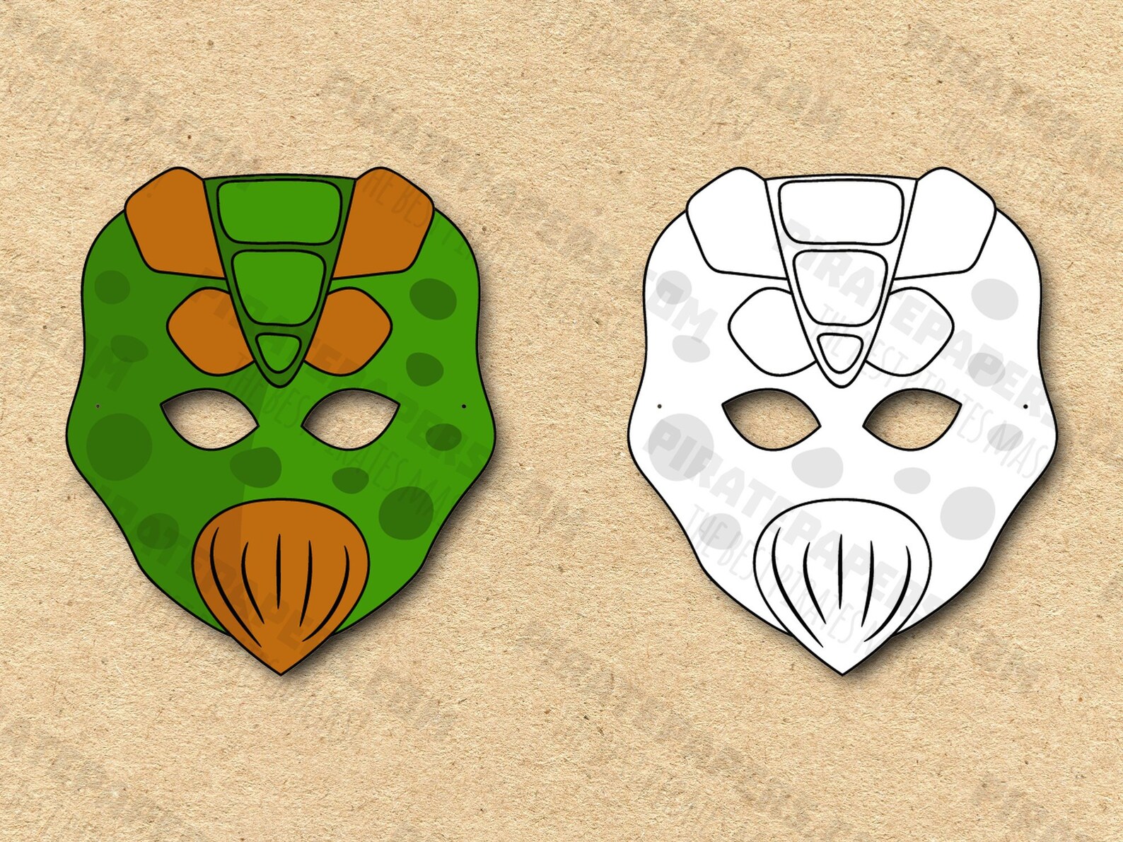 Dinosaur Stegosaurus Masks Printable Color Coloring, Paper DIY for Kids ...