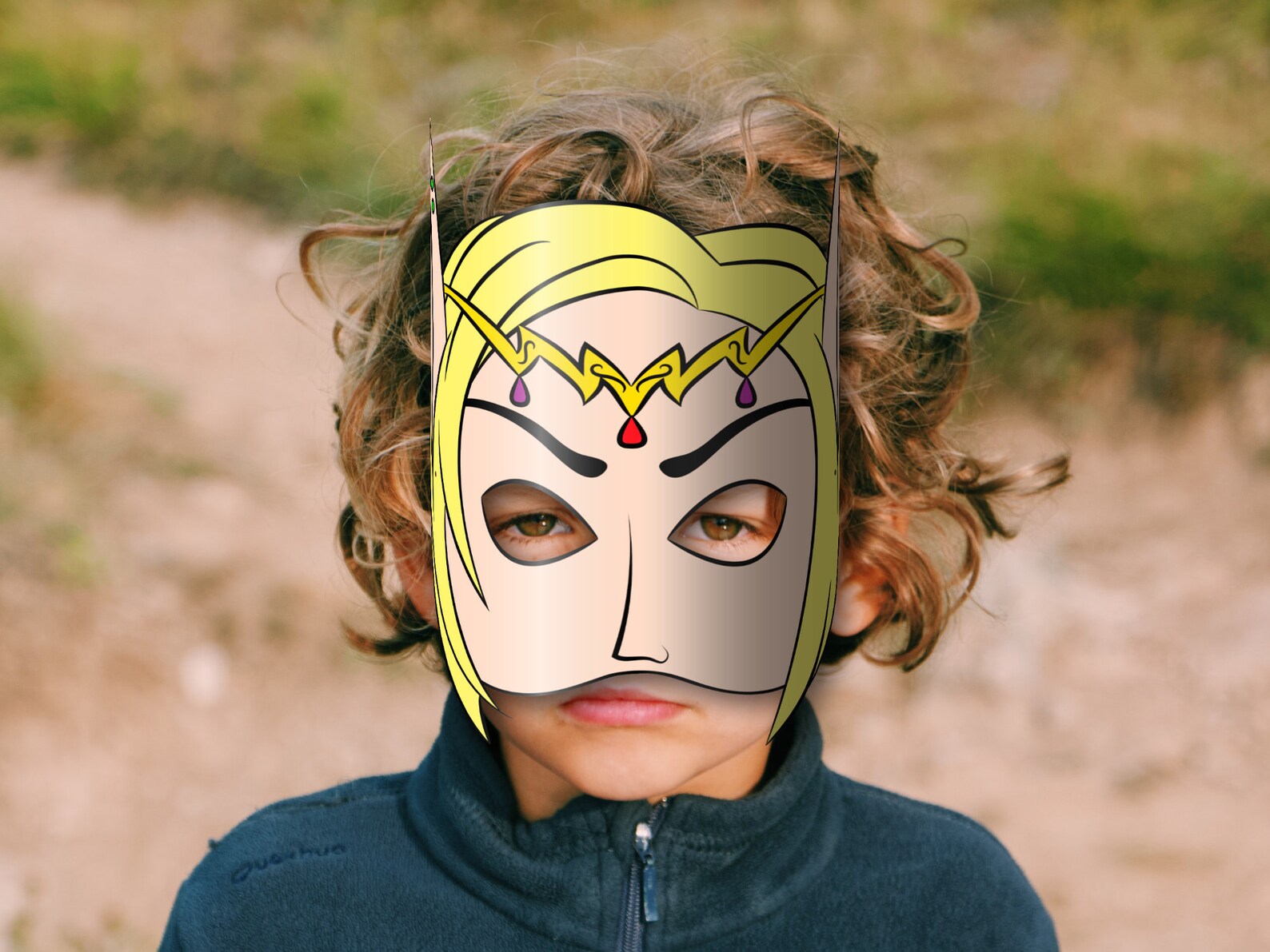 Elf Mask Printable, Paper DIY for Kids and Adults. PDF Template ...
