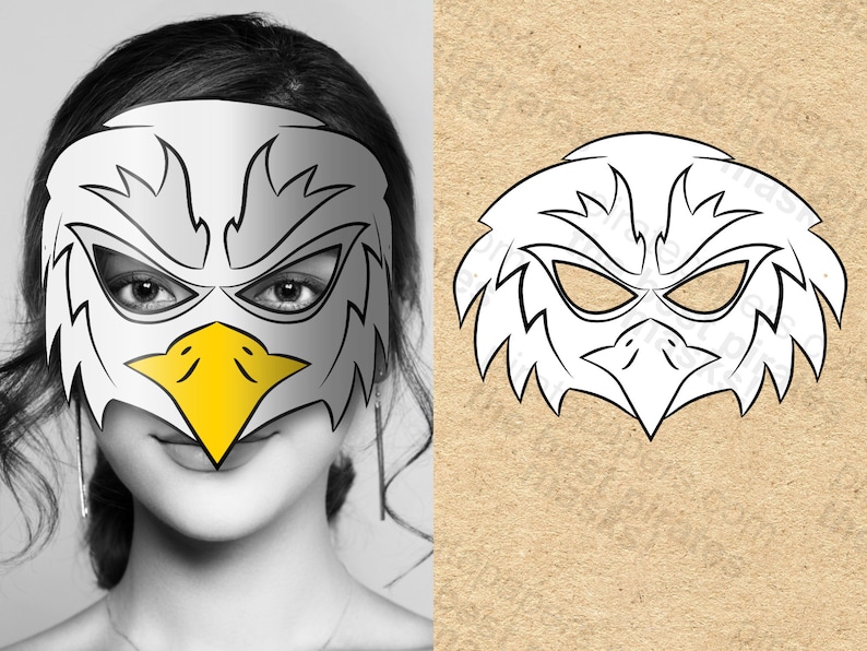 Eagle Masks Printable Color Coloring Paper DIY for Kids and - Etsy