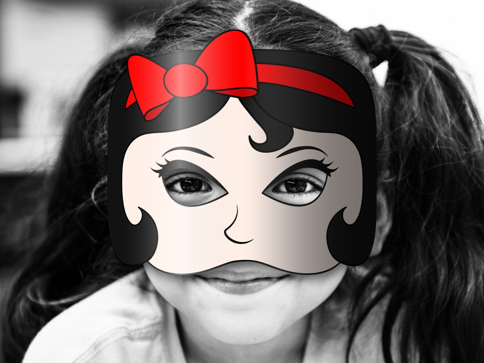 Snow White Mask Printable Paper DIY for Kids and Adults. PDF - Etsy