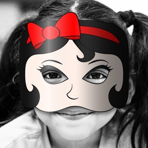 Snow White Mask Printable Paper DIY for Kids and Adults. PDF - Etsy