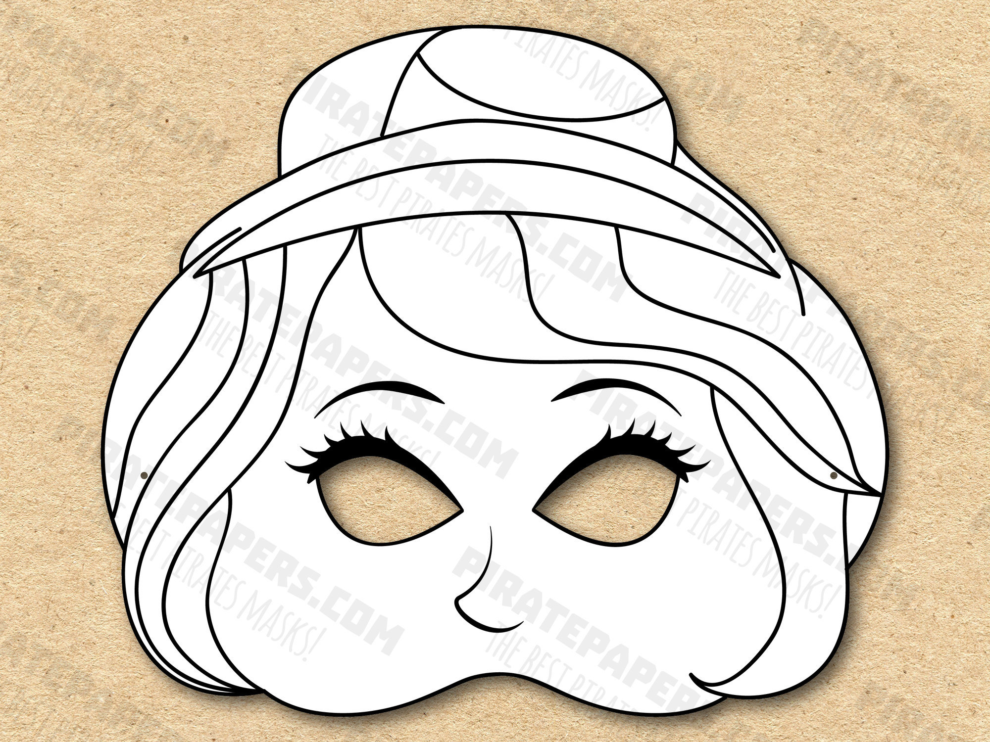 Fairy Tale Masks Printable Coloring, Cinderella, Prince, King, Queen ...