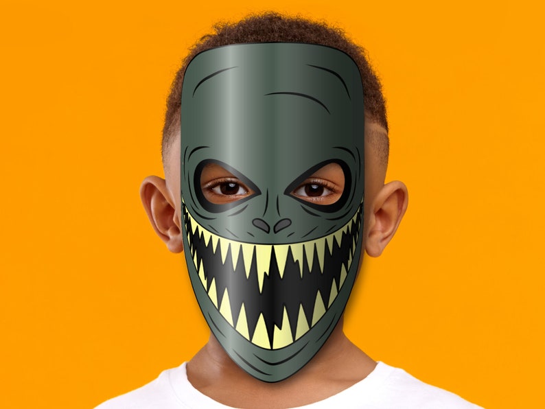 Creepy Mask Printable, Paper DIY for Kids and Adults. PDF Template ...