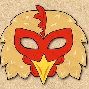 Chicken Mask Printable Hen Mask Paper DIY for Kids and - Etsy