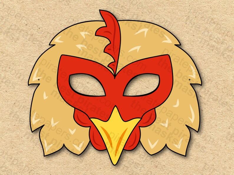 Chicken Mask Printable Hen Mask Paper DIY for Kids and - Etsy