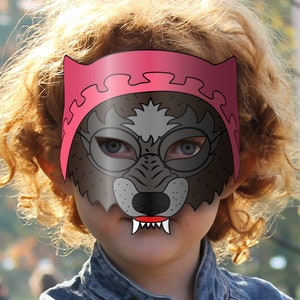 Big Bad Wolf Disguised as Grandma Mask Printable, Paper DIY for Kids ...