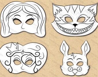 Fairy Mask Printable Coloring Paper DIY for Kids (Download Now) - Etsy