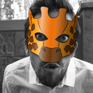 Giraffe Mask Printable Paper DIY for Kids and Adults. PDF - Etsy