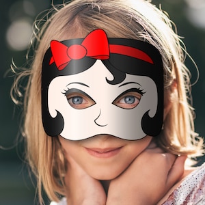 Snow White Mask Printable, Paper DIY for Kids and Adults. PDF Template ...