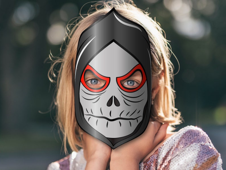Grim Reaper death Mask Printable, Paper DIY for Kids and Adults. PDF ...