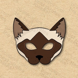 Cat Siamese Mask Printable Breed Paper DIY for Kids and - Etsy