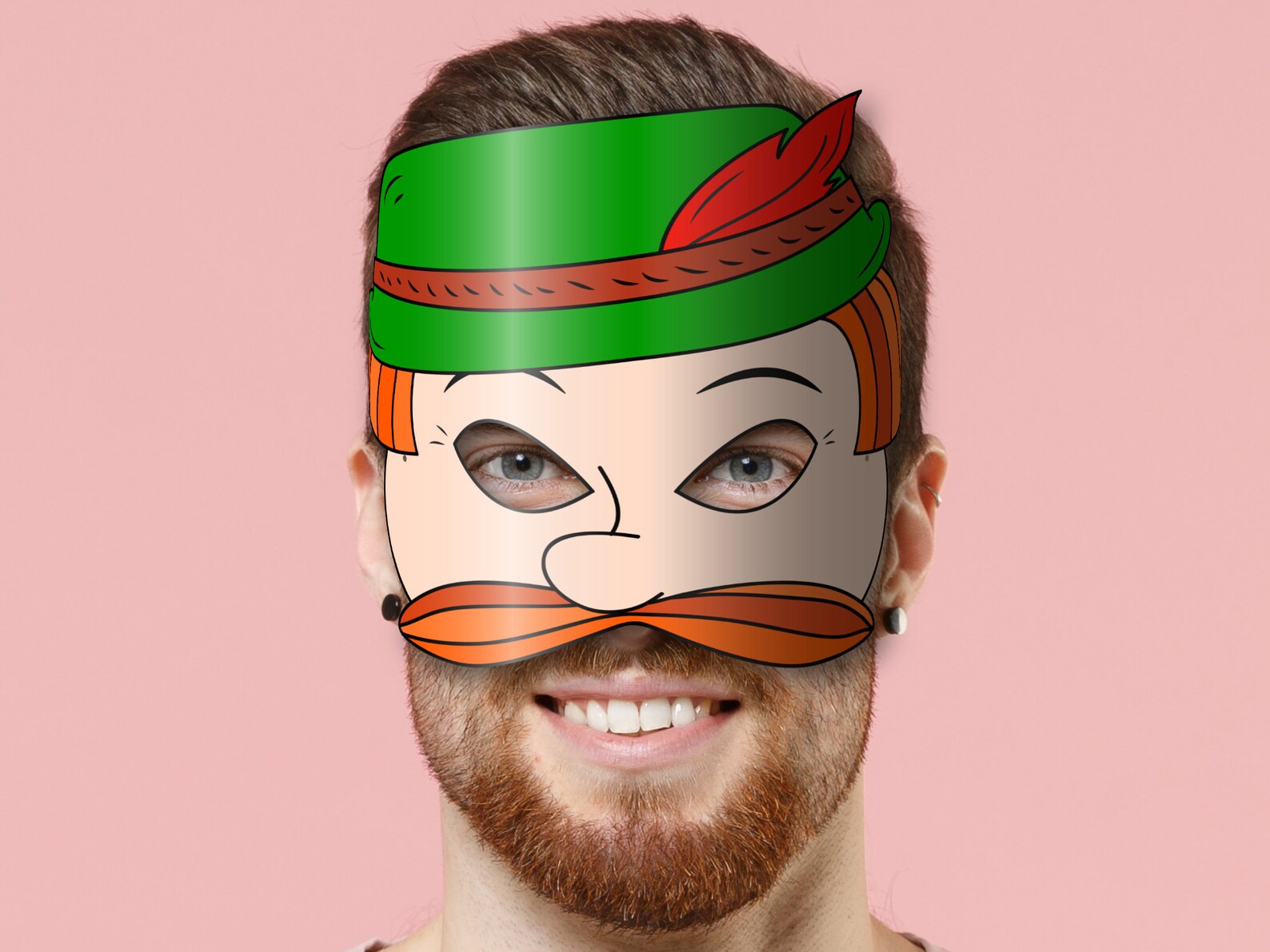 Woodcutter Mask Printable (little Red Riding Hood), Paper DIY for Kids ...