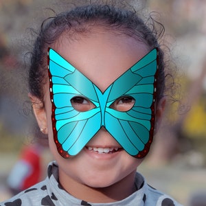 Butterfly Mask Printable Blue Morpho, Paper DIY for Kids and Adults ...