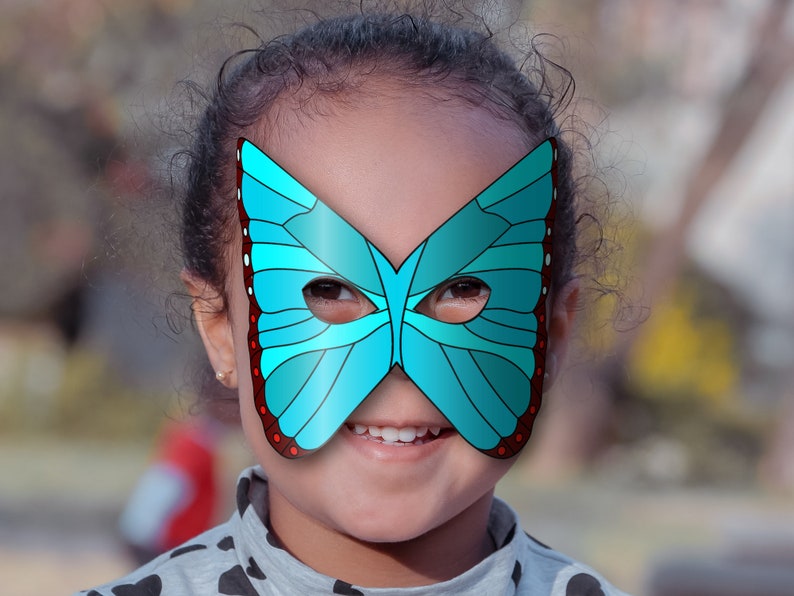 Butterfly Mask Printable Blue Morpho, Paper DIY for Kids and Adults ...
