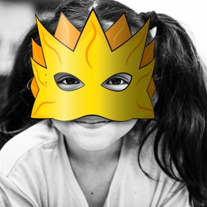 Sun Masks Printable Color Coloring Paper DIY for Kids and - Etsy