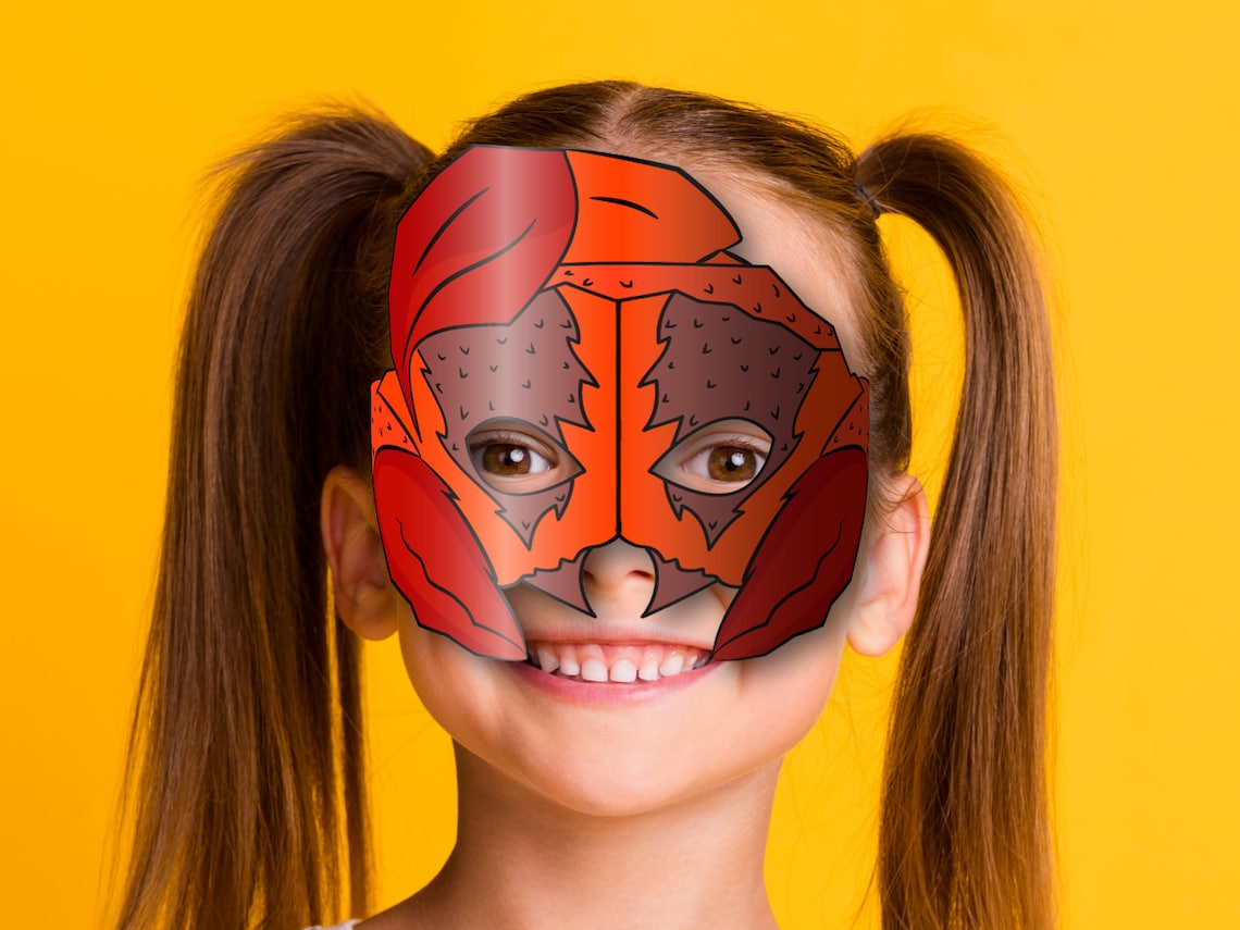 Scorpion Mask Printable, Paper DIY for Kids and Adults. PDF Template ...