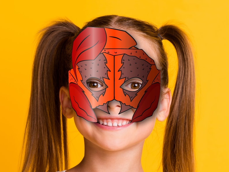 Scorpion Masks Printable Color + Coloring, Paper DIY for Kids and ...