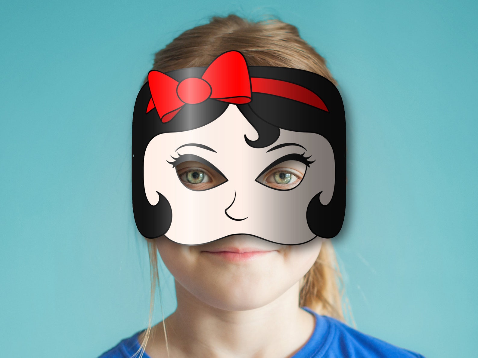 Snow White Mask Printable, Paper DIY for Kids and Adults. PDF Template ...