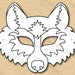 Woodland Forest Animals Masks Printable Coloring, Wolf, Fox, Bear ...