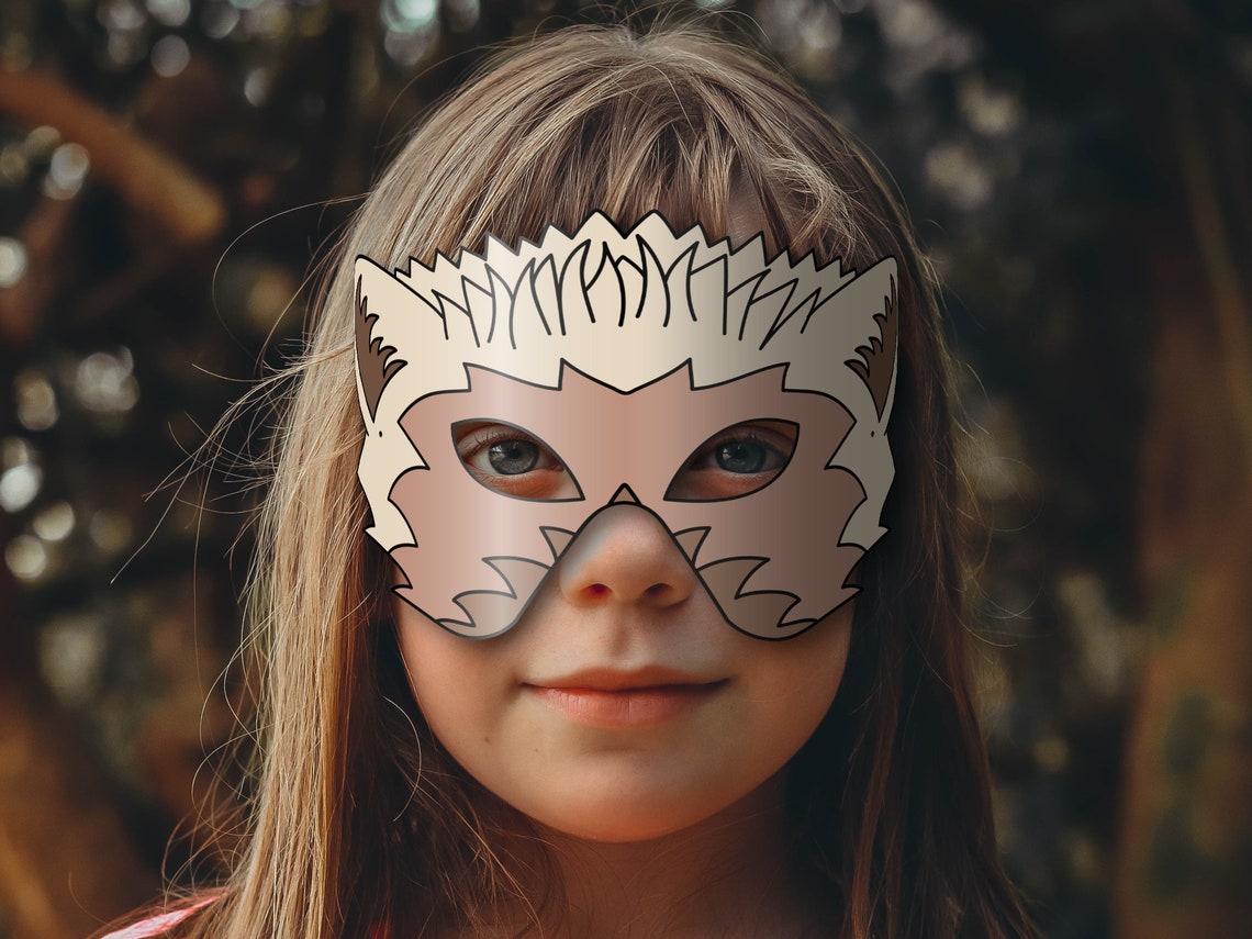 Hedgehog Mask Printable, Paper DIY for Kids and Adults. PDF Template ...