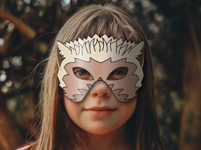 Hedgehog Mask Printable, Paper DIY for Kids and Adults. PDF Template ...