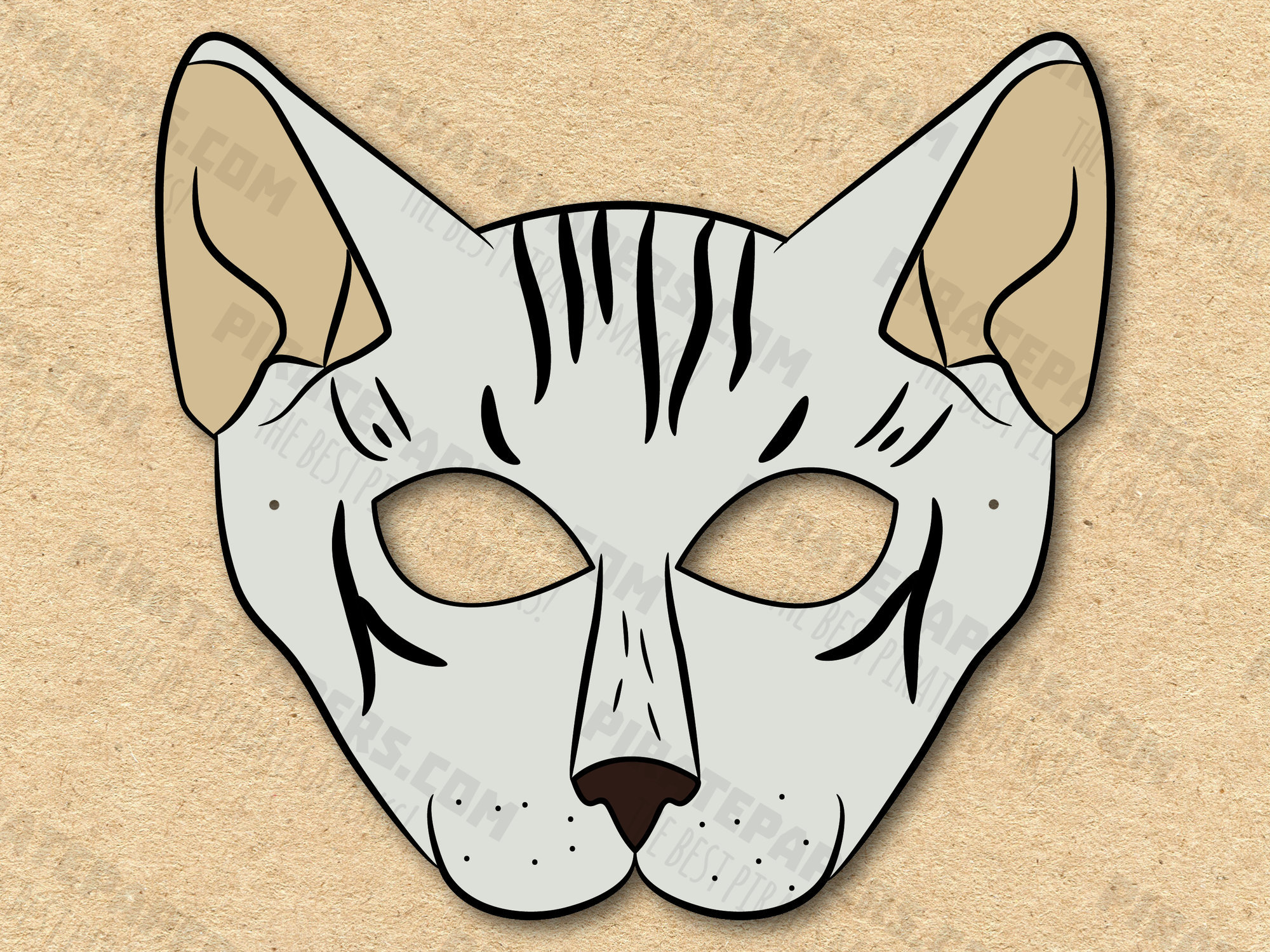 Cat Oriental Mask Printable Breed, Paper DIY for Kids and Adults. PDF ...