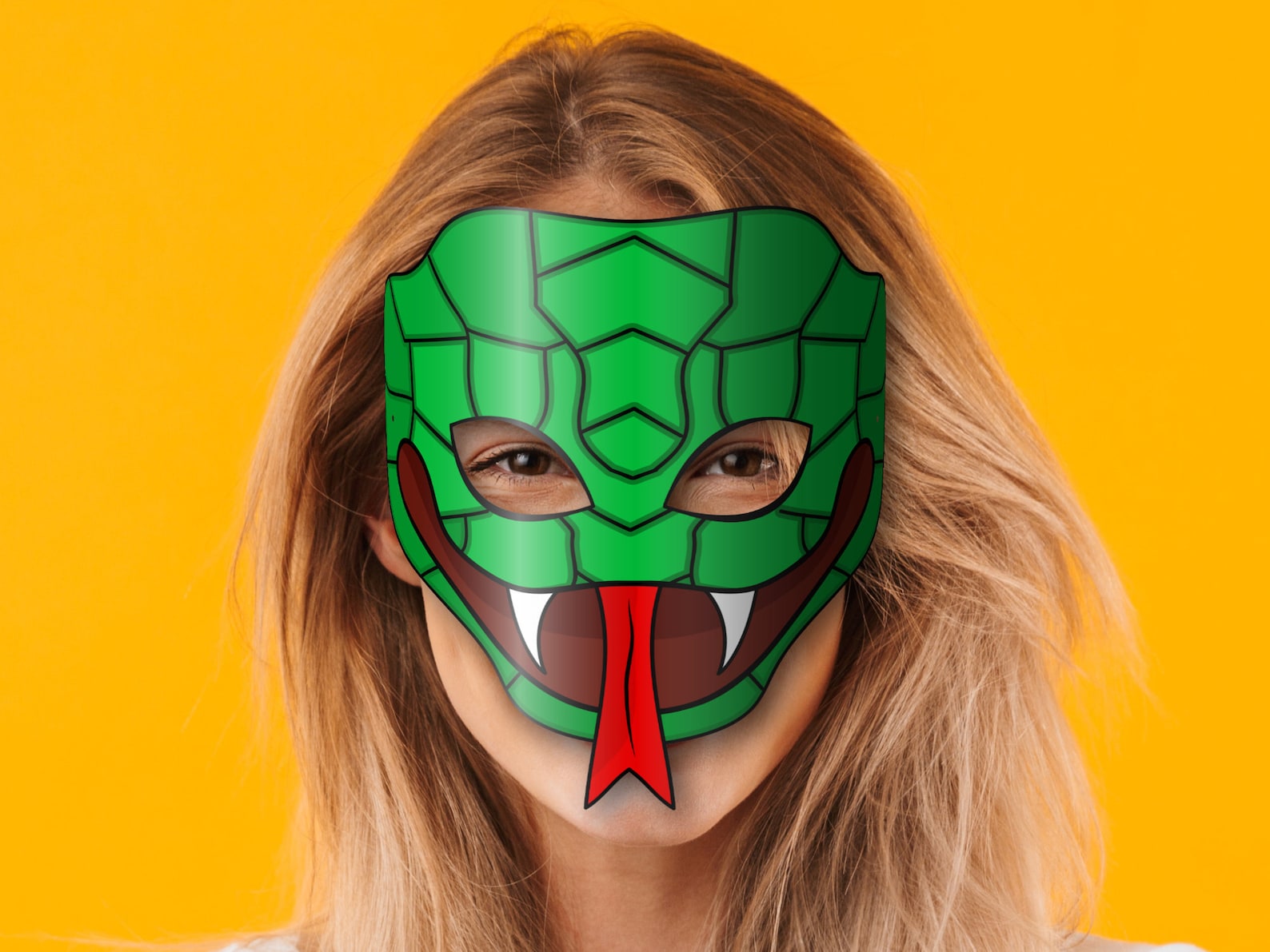 Snake Mask Printable, Paper DIY for Kids and Adults. PDF Template ...
