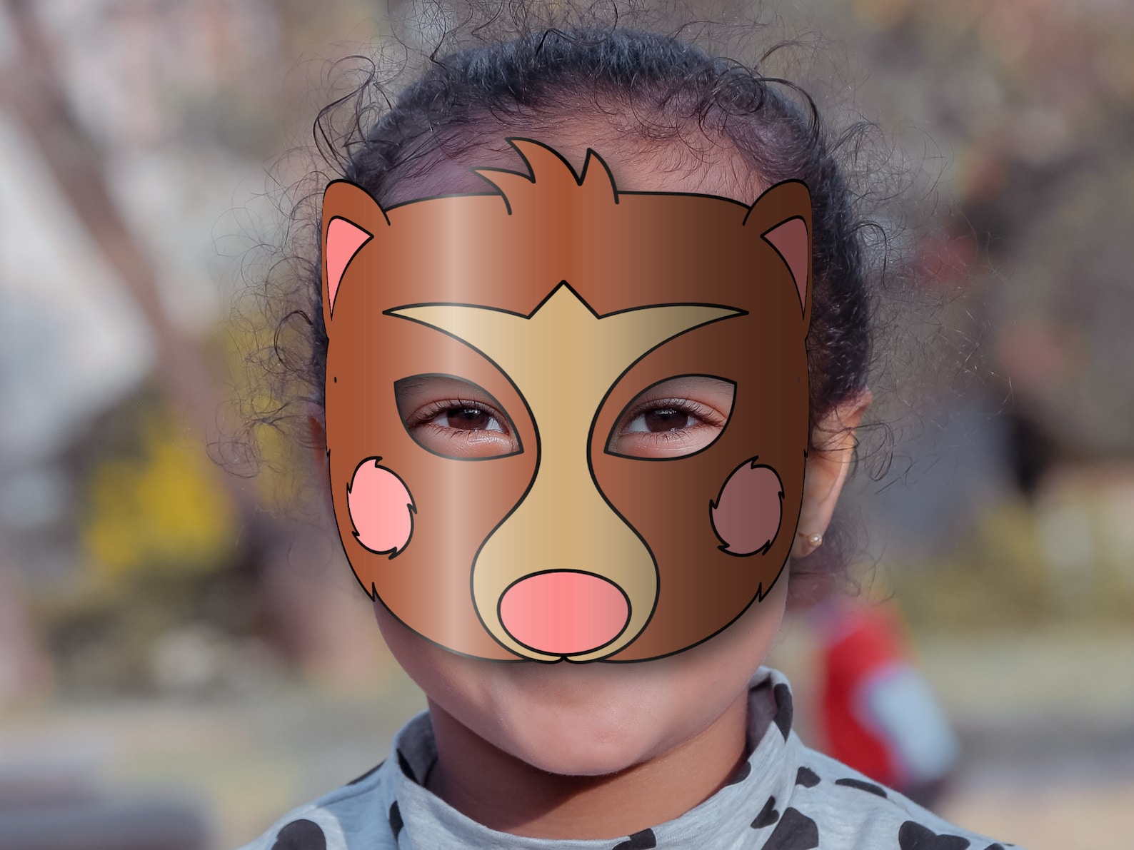 Goldilocks and the Three Bears Masks Printable, Papa Bear, Mama Bear ...