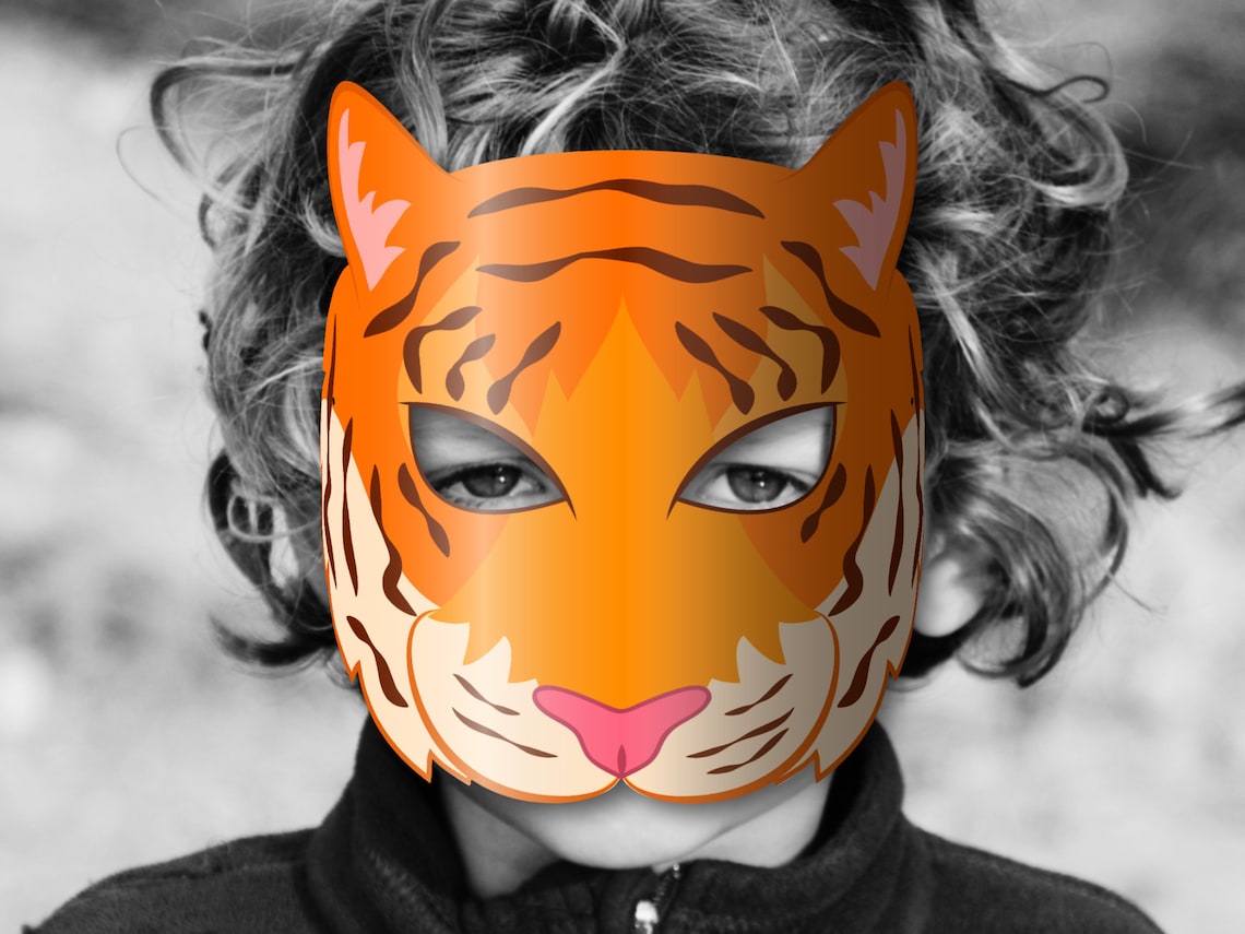 Tiger Mask Printable Paper DIY for Kids and Adults. PDF - Etsy