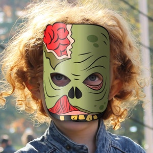 Zombie Mask Printable, Paper DIY for Kids and Adults. PDF Template ...