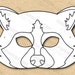 Woodland Forest Animals Masks Printable Coloring, Wolf, Fox, Bear ...