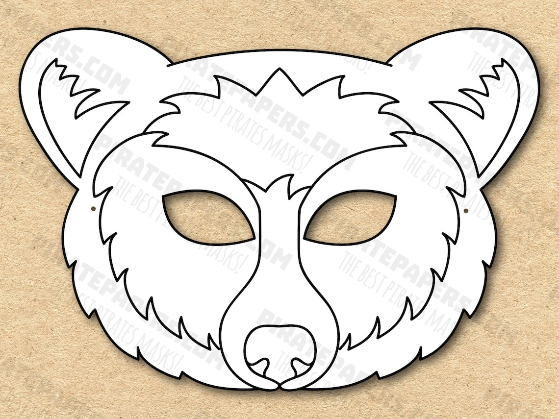 Goldilocks and the Three Bears Masks Printable Coloring, Papa Bear ...