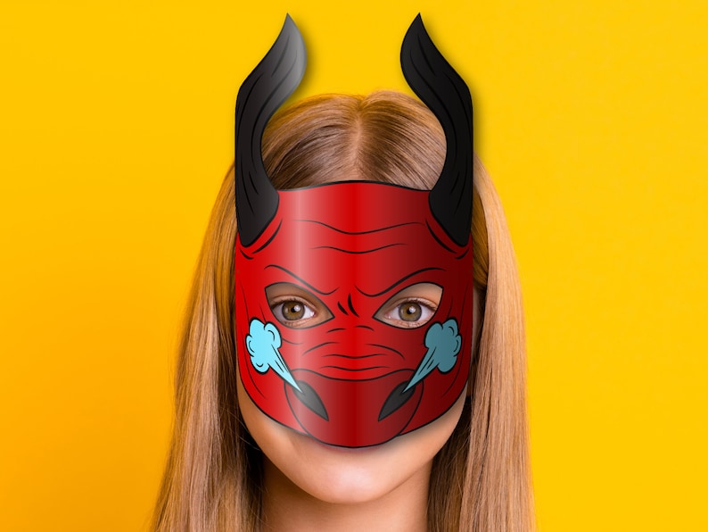 Minotaur Mask Printable, Paper DIY for Kids and Adults. PDF Template ...