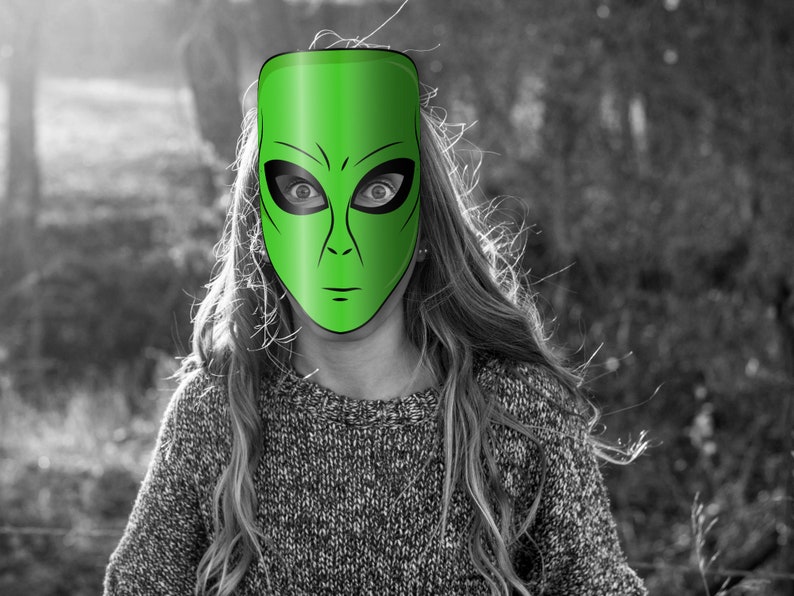 Alien Mask Printable Paper DIY for Kids and Adults. PDF - Etsy