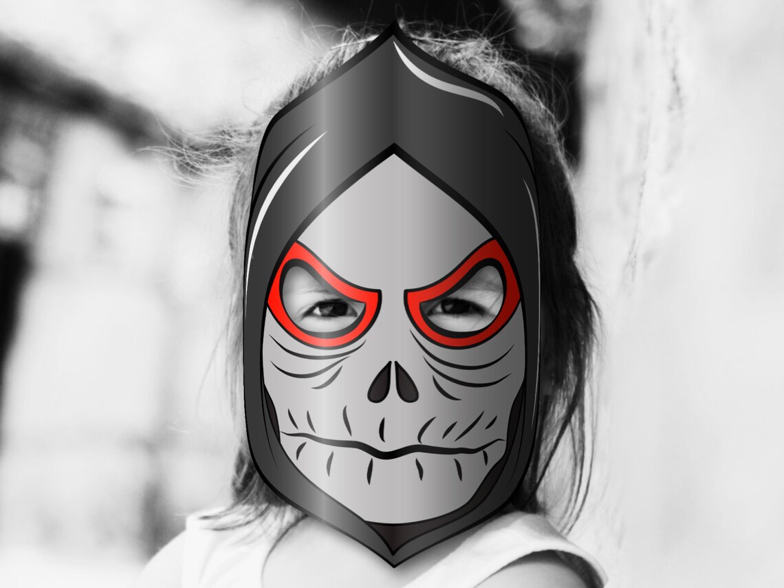 Grim Reaper death Mask Printable Paper DIY for Kids and - Etsy