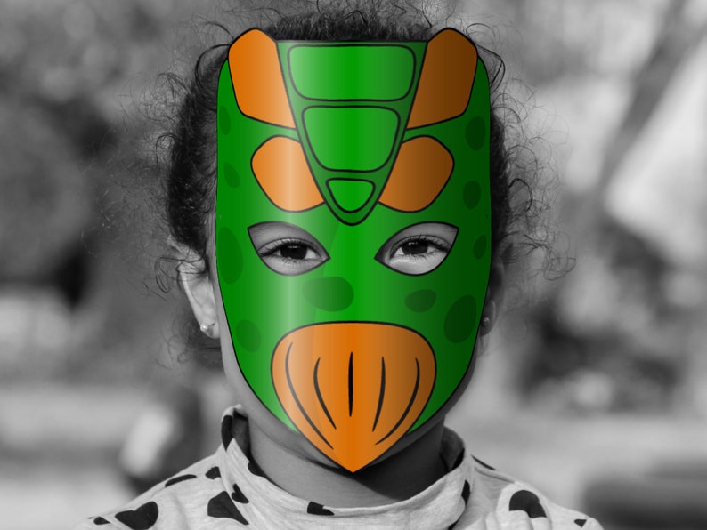 Dinosaur Stegosaurus Masks Printable Color Coloring Paper - Etsy