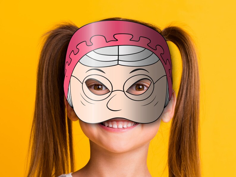 Grandma Mask Printable little Red Riding Hood, Paper DIY for Kids and ...