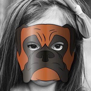 Dog Boxer Mask Printable Breed Paper DIY for Kids and Adults. - Etsy