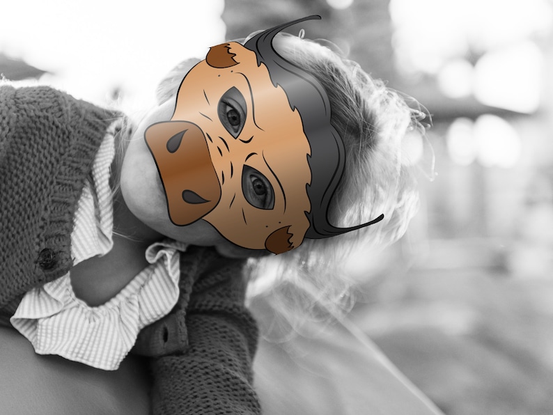 Buffalo Mask Printable Paper DIY for Kids and Adults. PDF - Etsy