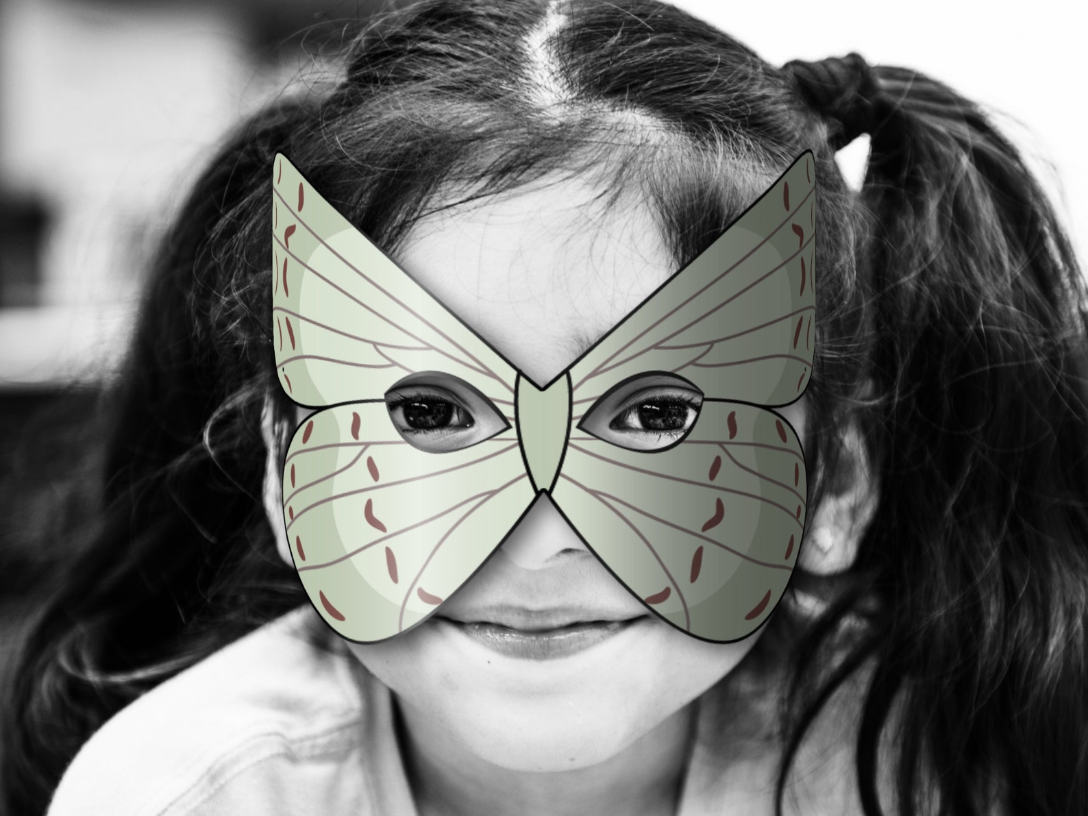 Butterfly Mask Printable Summer Azure Paper DIY for Kids and - Etsy