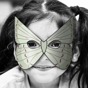 Butterfly Mask Printable Summer Azure Paper DIY for Kids and - Etsy
