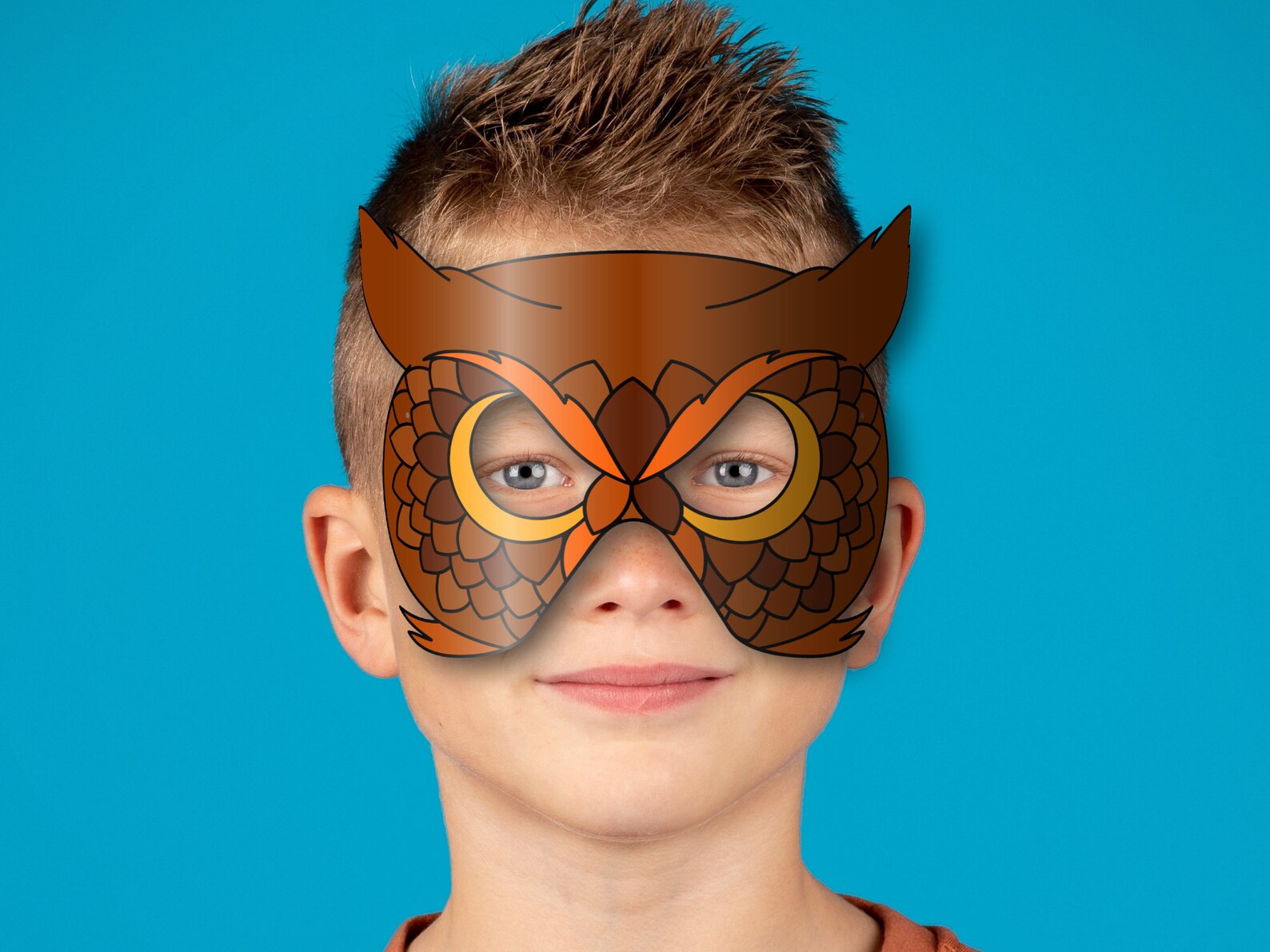 Owl Mask Printable, Paper DIY for Kids and Adults. PDF Template ...