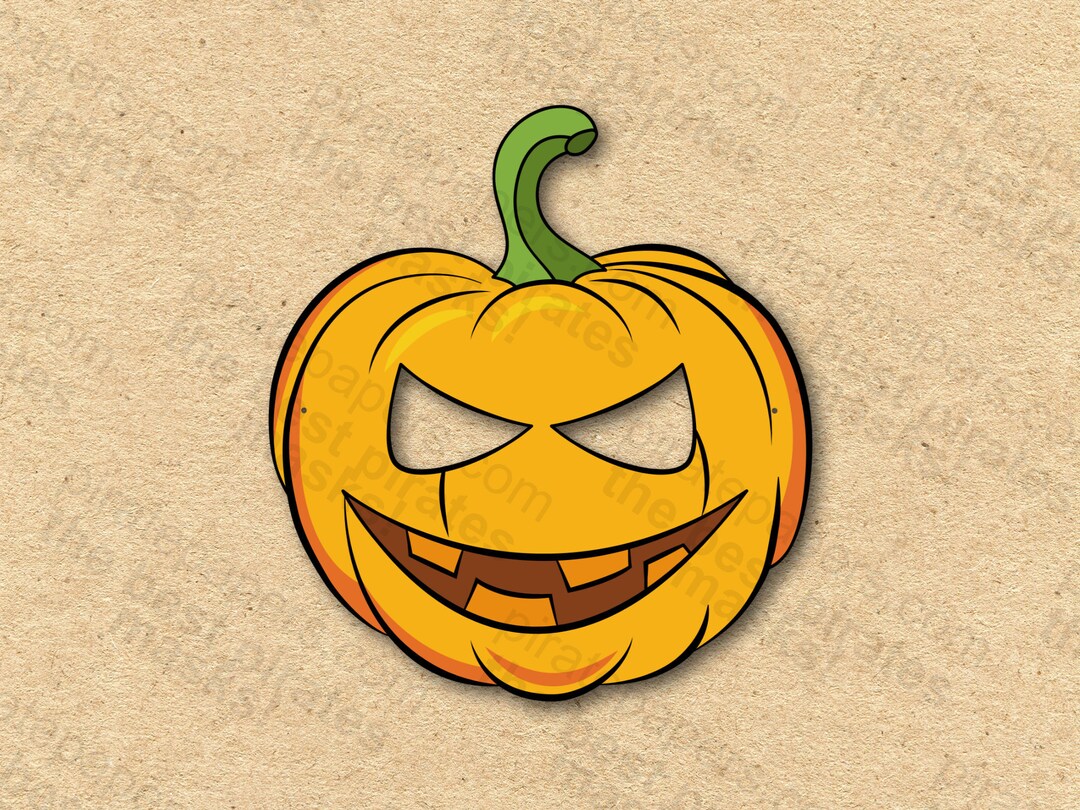 Pumpkin Mask Printable Paper DIY for Kids and Adults. PDF - Etsy