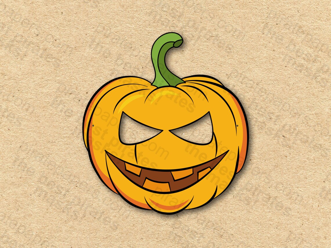 Pumpkin Mask Printable Paper DIY for Kids and Adults. PDF - Etsy