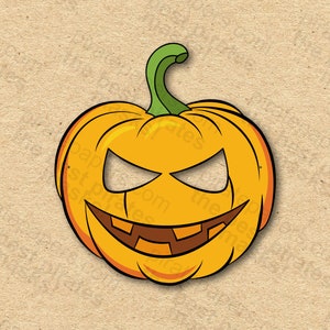 Pumpkin Mask Printable Paper DIY for Kids and Adults. PDF - Etsy